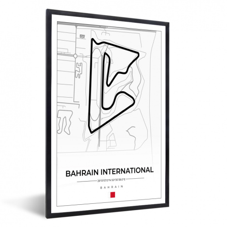 Poster met lijst - Formule 1 - Racebaan - Bahrain International Circuit ...