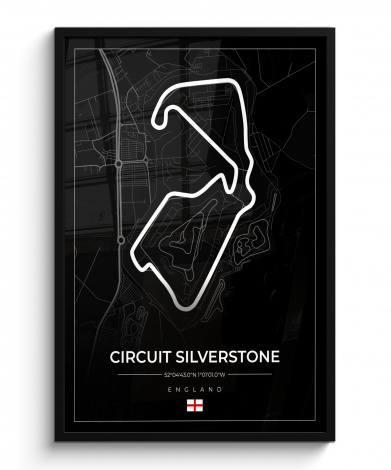 Poster met lijst - Racing - Engeland - Racebaan - Circuit - Silverstone ...