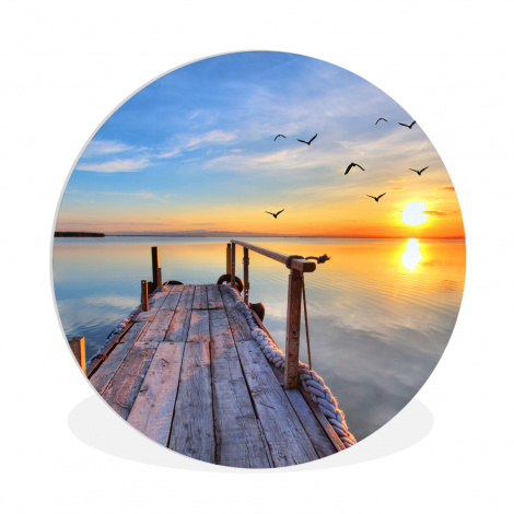 Runde Bilder Sonnenuntergang - Auf hochwertigem Kunststoff ...
