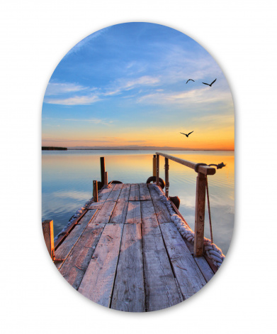 Muurovaal - Meer - Stijger - Vogels - Zonsondergang - Nu 40% korting!
