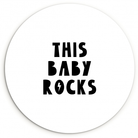 Muurcirkel - Quotes - This baby rocks - Baby - Kinderen - Spreuken ...