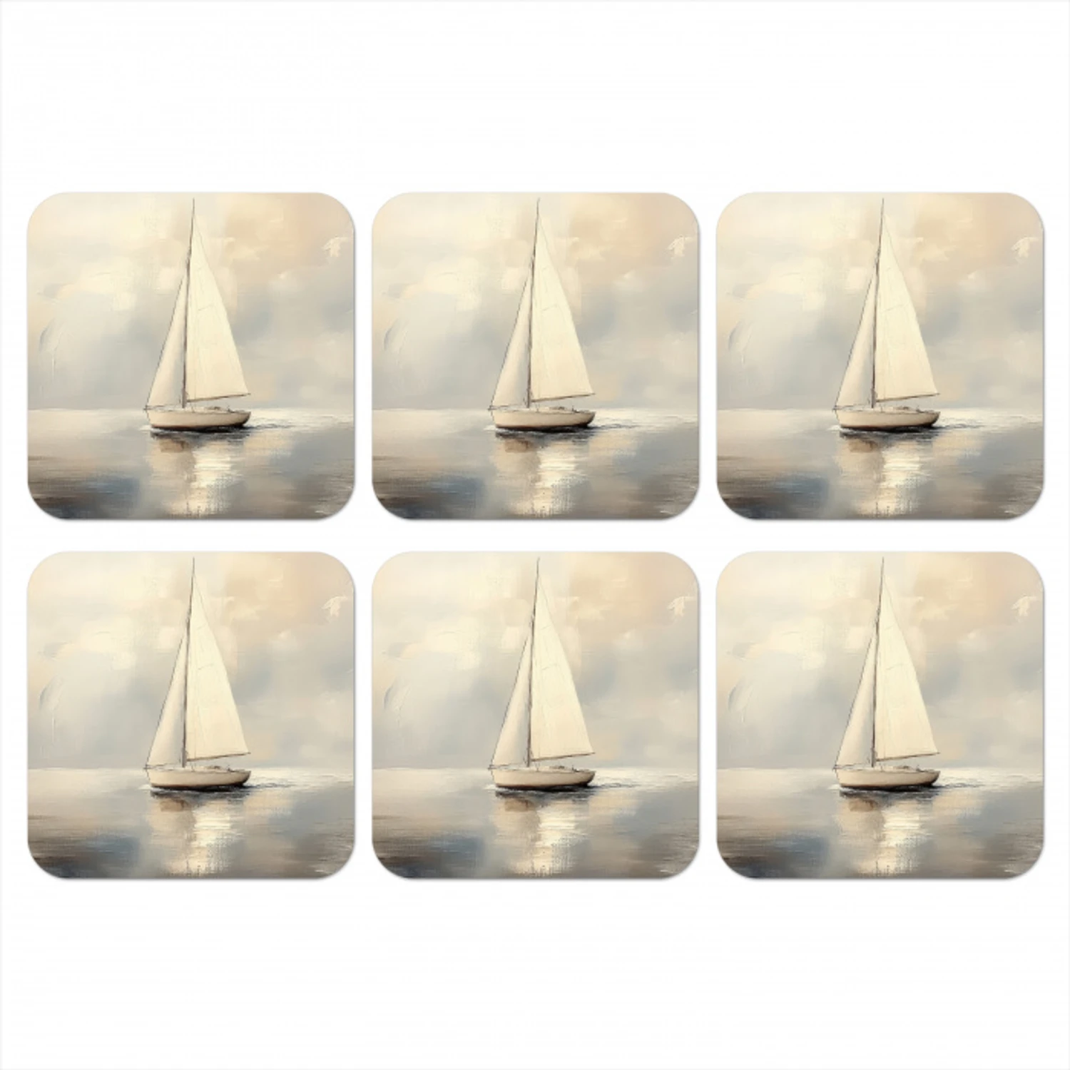 Onderzetters - Zeilschip - Zee - Bewolkt | Fotoproducten.nl
