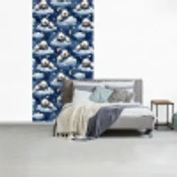 Behang - Panda's - Slapen - Blauw | Topdoek.nl