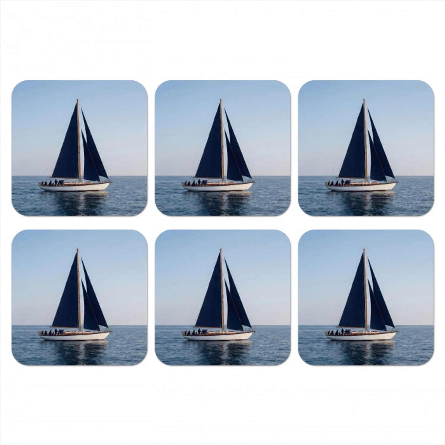 Onderzetters - Zeilboot - Zee - Blauw | Topdoek.nl