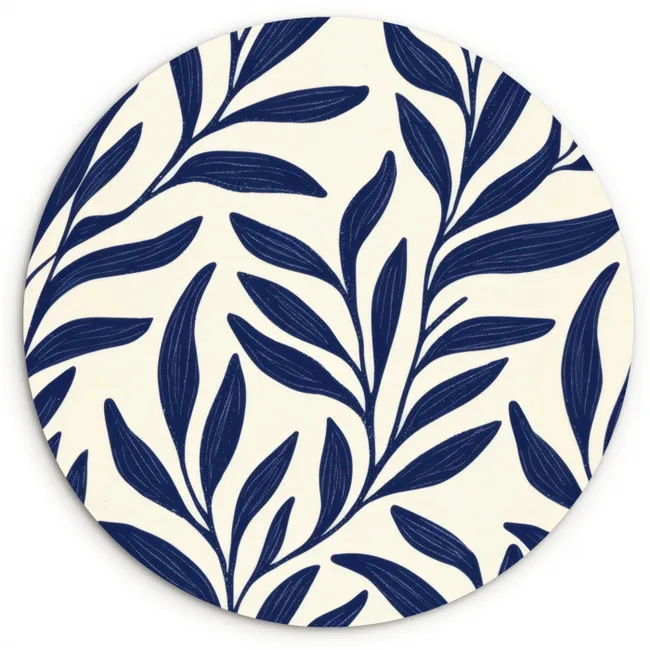 Runde Bilder - Blätter - Efeu - Dunkelblau - Profitieren Sie jetzt von ...