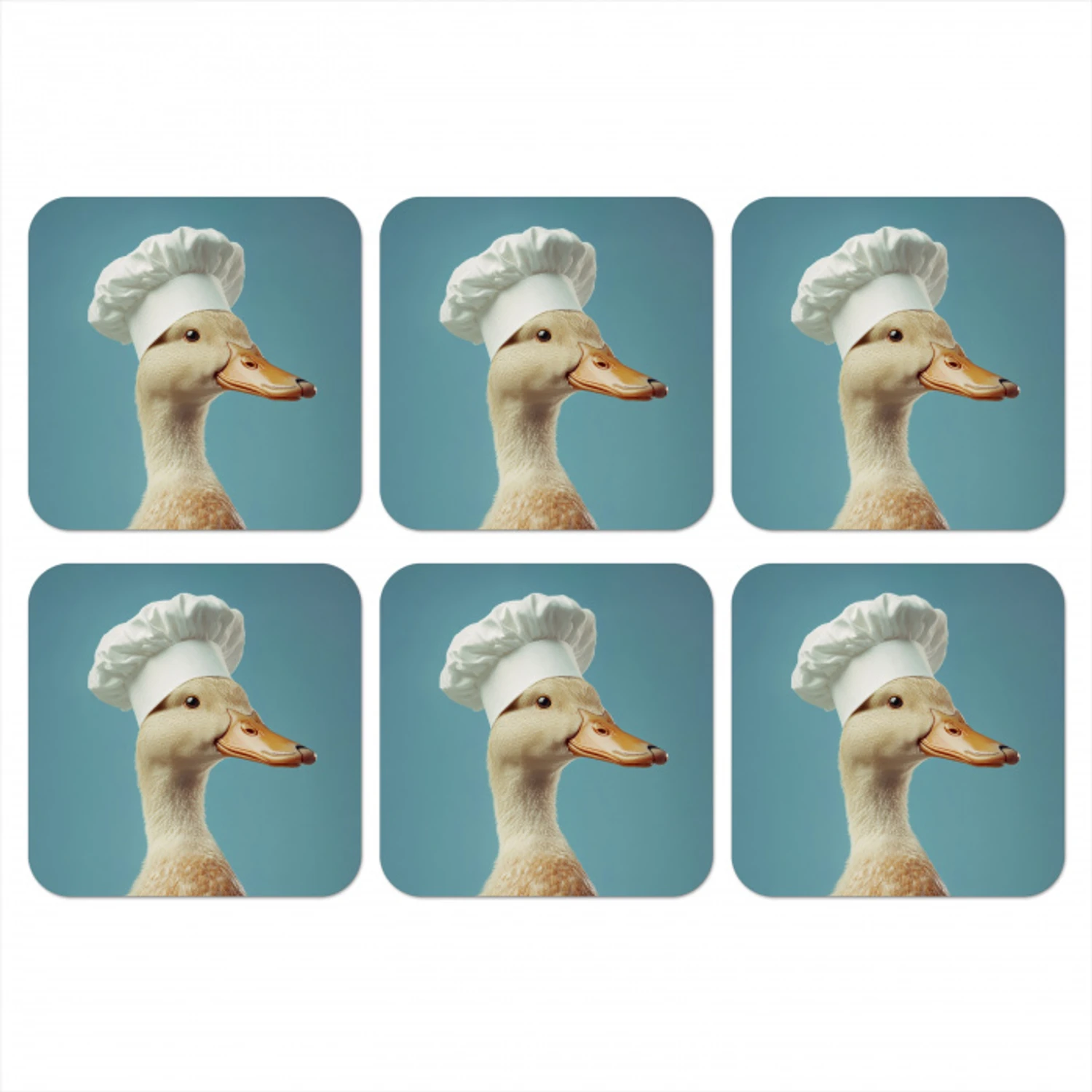 Onderzetters - Eend - Koksmuts - Cute - Vogel | Fotoproducten.nl