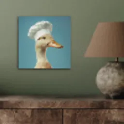 Aluminium schilderij - Eend - Koksmuts - Cute - Vogel | Fotoproducten.nl!