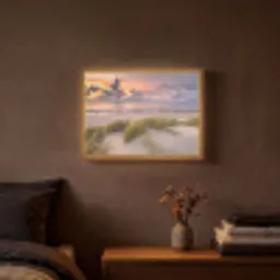 Lightbox - Wandlamp - Zonsondergang - Duin - Strand - Planten - Zee ...