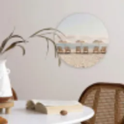 Muurcirkel – Strand - Stoelen - Parasol – Bestel bij Canvascompany.nl