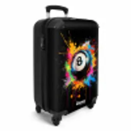 Koffer - Biljart bal met graffiti - Een unieke koffer voor elke reis!