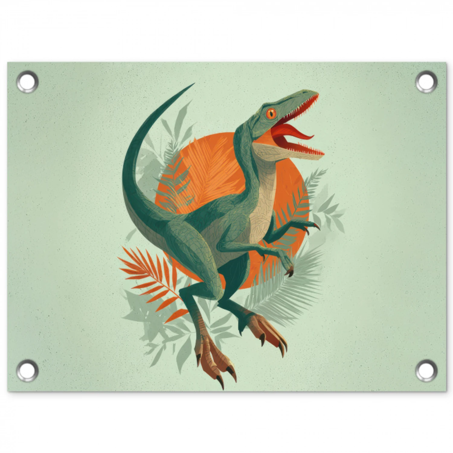 Poster de jardin - Dino - Feuilles - Graphique - Vert - Commandez dès ...