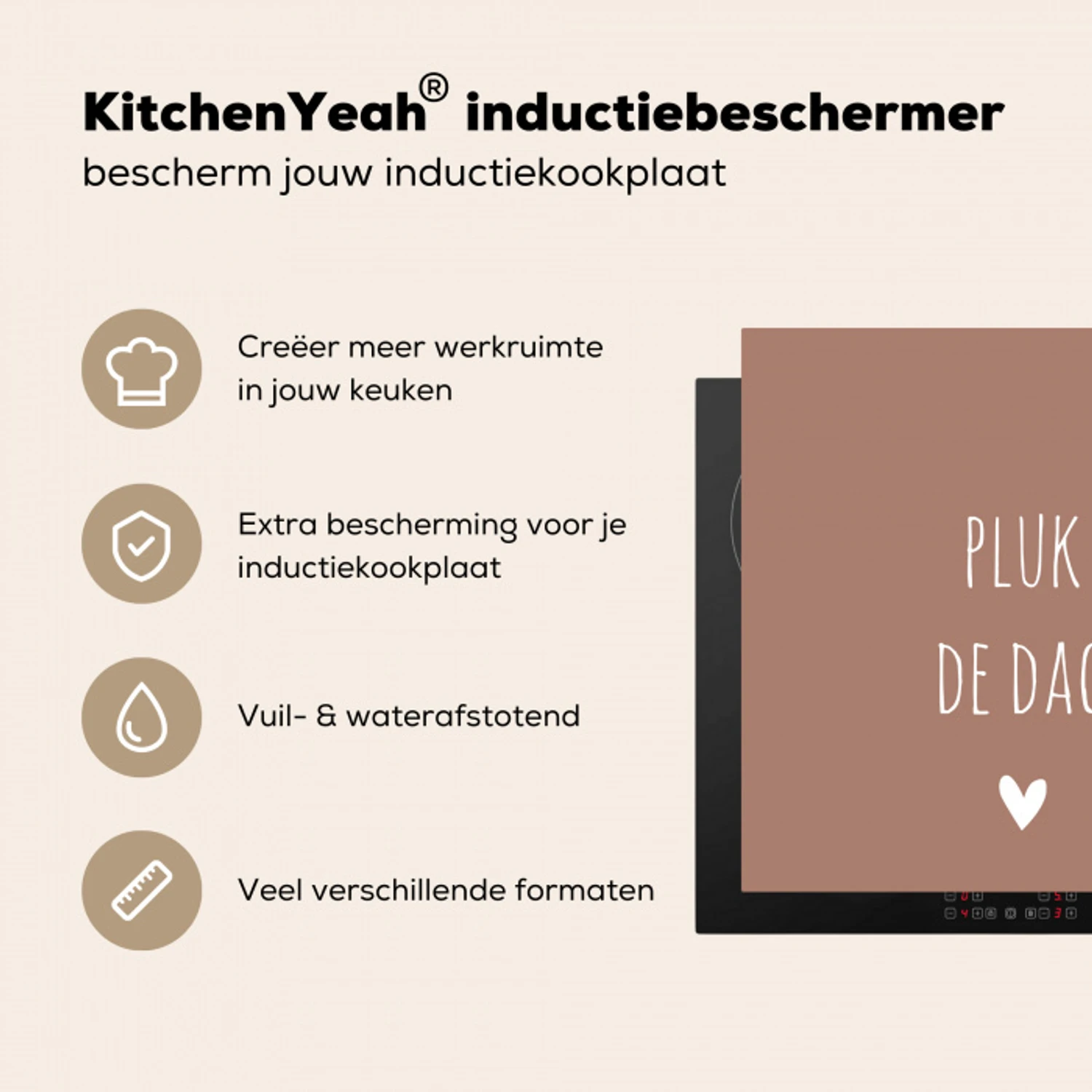 Inductie beschermer - Quotes - Carpe diem - Pluk de dag - Spreuken