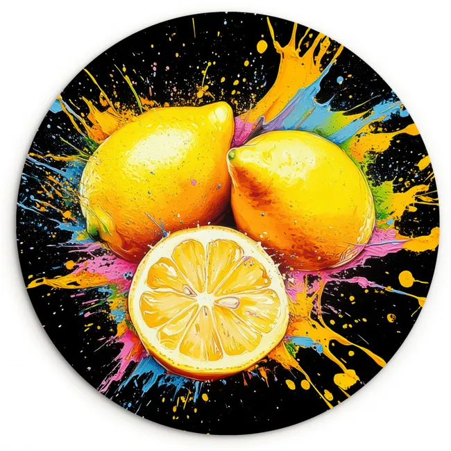 Runde Bilder - Zitrone - Graffiti - Farbenfroh - Farbe - Modern ...