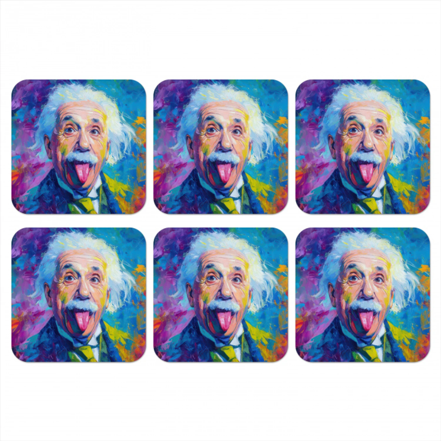 Onderzetters - Oude man - Expressief - Kleurrijk | Fotoproducten.nl