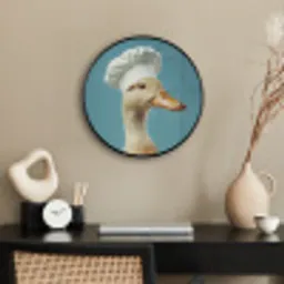 Ronde fotolijst - Eend - Koksmuts - Cute - Vogel