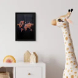 Poster met lijst - Wereldkaart - Snoepjes - Felle kleuren - Bestel nu ...