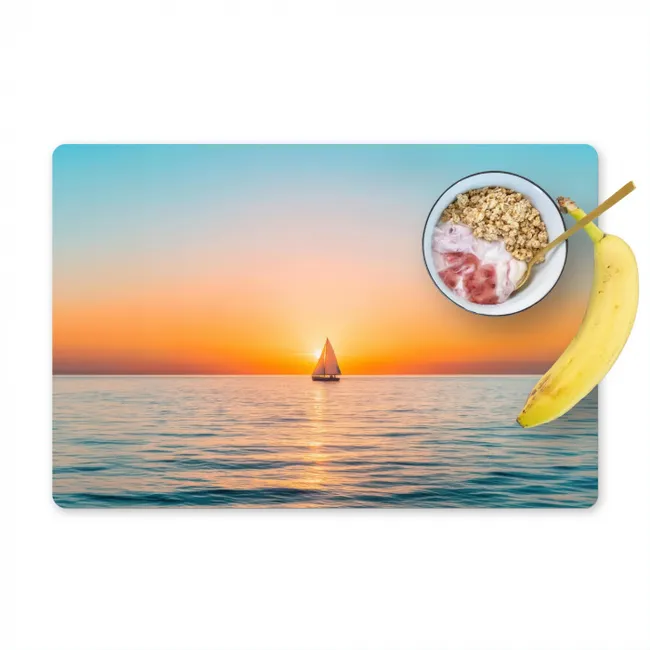 Sets de table - Mer - Voilier - Coucher de soleil | Kitchenyeah