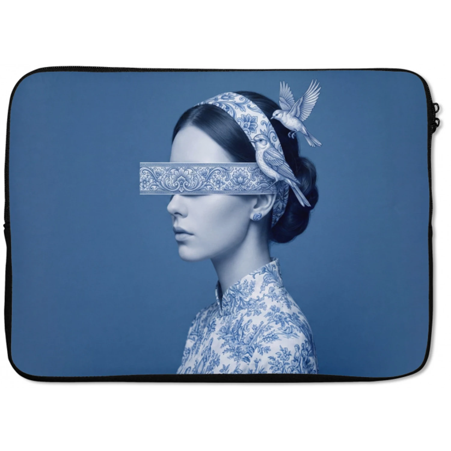 Laptophoes met Portret - Klassiek - Wit - Blauw | Praktisch ...
